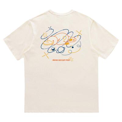 杏色短袖宽松ins潮小个子