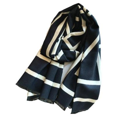 高级感~黑色系几何围巾披肩两用