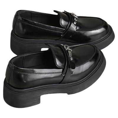 星期六粗跟增高黛西亚25秋新款经典厚底耐穿瘦脚乐福鞋SSC3111B24