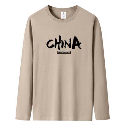 纯棉长袖重磅复古休闲青少年百搭