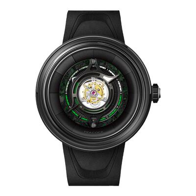 孔雀手表陀飞轮镂空机械男表