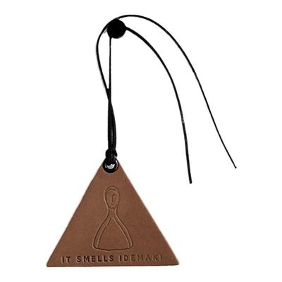 idemak木质调车载牛皮香片挂件