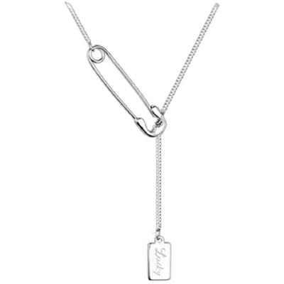 s925纯银别针lucky小众设计饰品