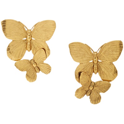 夸张法式立体18K金欧美风耳环