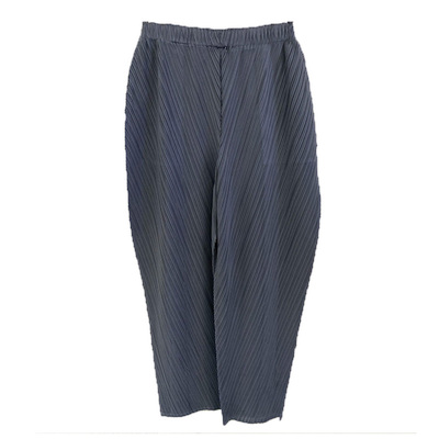 褶皱裤子女九分裤宽松直筒哈伦裤