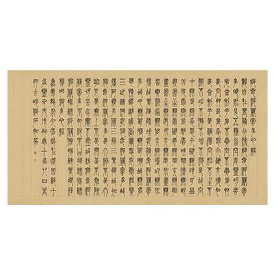 邓石如篆书波罗密多宣纸仿古书法