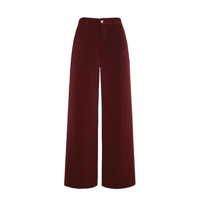 秋冬厚款直筒裤女垂坠感阔腿裤高腰显瘦拖地裤南韩丝西裤休闲长裤