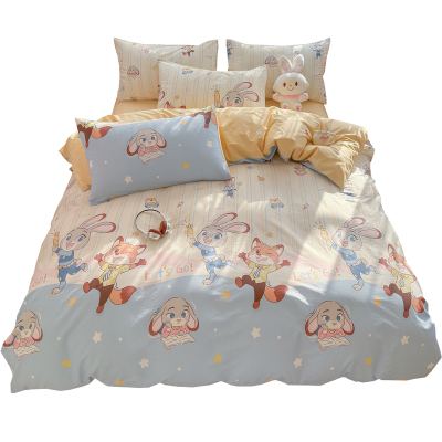 四件套纯棉卡通兔子可爱男孩女孩