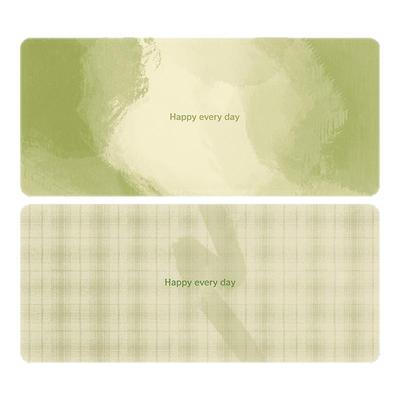 绿色清新极简风渐变橡胶锁边桌垫