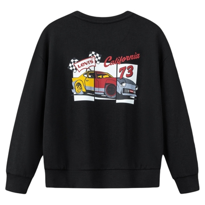 【汽车图案】Levis李维斯儿童卫衣男童圆领长袖2025秋装童装套头