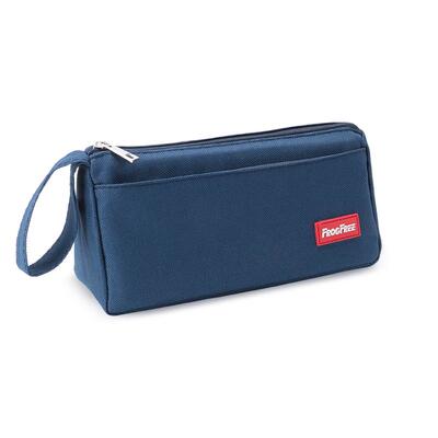 学得乐大容量双层帆布笔袋