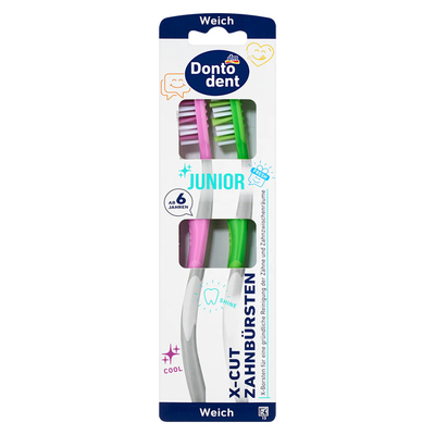 DM德国dontodent儿童牙刷宝宝换牙期清洁护齿3-6-12岁以上硬毛