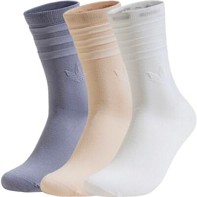 滔搏adidas阿迪达斯三叶草男女三双装运动休闲袜JJ4305