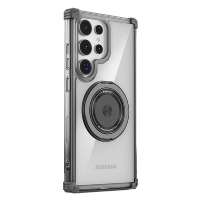韩款适用三星s24ultra手机壳磁吸s25+指环支架s23fe透明新款s22plus防摔s22十保护套note20ultra高级感薄外壳