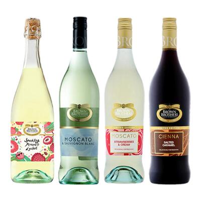 布琅兄弟莫斯卡托Moscato长相思甜白葡萄酒布朗兄弟甜酒750ml聚会