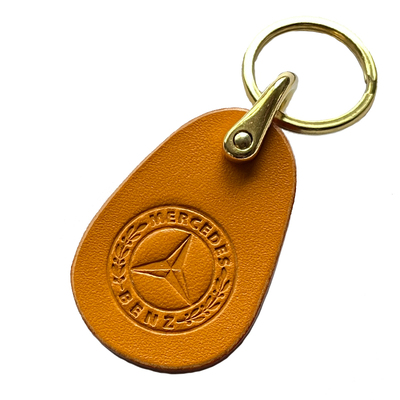 适用奔驰汽车钥匙扣真皮牛皮挂件