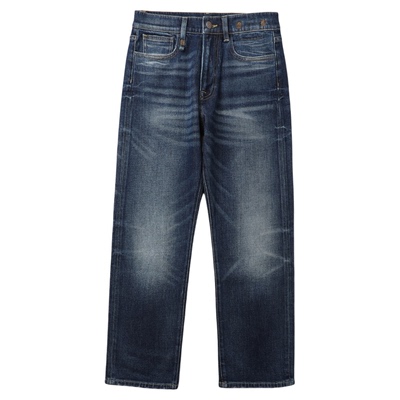 TANG TOWN 26早春獨特细节 重磅水洗打磨VTG肌理复古小直筒牛仔裤