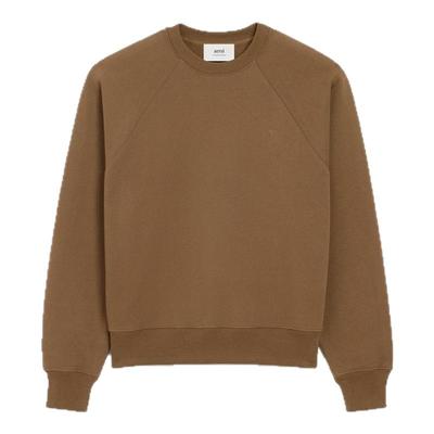 【季末甄选】Ami Paris 男女同款同色ADC重磅棉毛圈箱型圆领卫衣