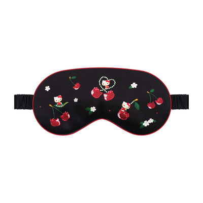 HelloKitty系列樱桃印花真丝眼罩