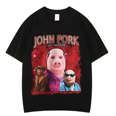 John Pork Is Calling Answer Call猪神衣服男女约翰波克短袖T恤