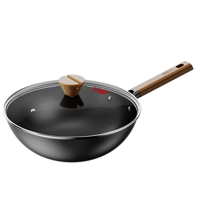 【中康】铁锅深氮防锈极铁锅老式圆底家用炒菜锅电磁炉燃气灶专用