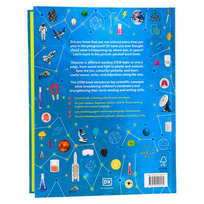 dk1000词进口英文原版正版 1000个科学词汇 1000 Words STEM  DK儿童科普英语单词学习 插图图解字典词典 精装 阅读写作技能提升