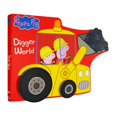 英文原版 Peppa Pig Digger World 小猪佩奇 挖掘机的世界 英文版 进口英语原版书籍儿童外文书