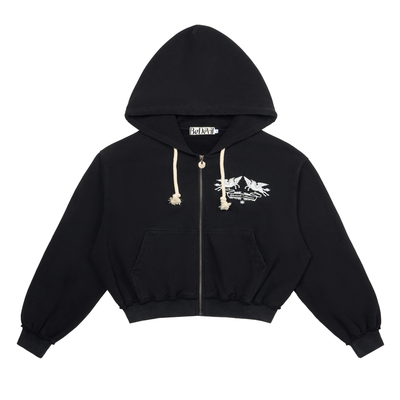 韩国BEDEVIL复古做旧印花开衫