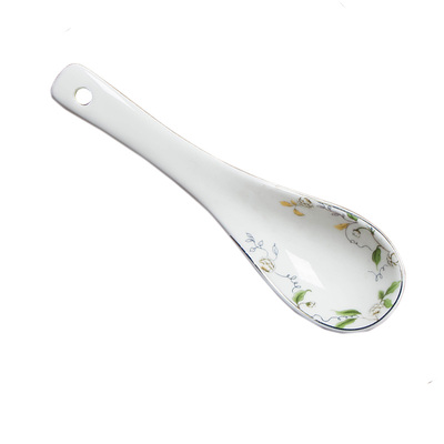 唐山骨瓷小勺汤勺小马饭店搅拌勺