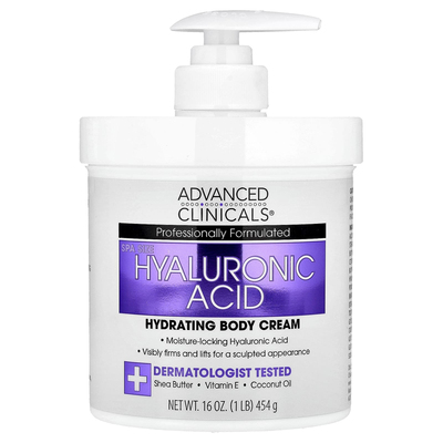 Advanced Clinicals透明质酸身体乳液面霜维E椰子油滋润