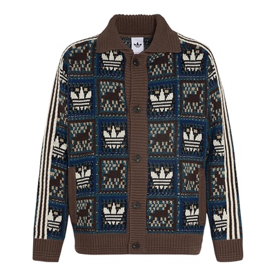 Adidas/阿迪达斯正品三叶草男女运动复古针织毛衣开衫外套KT0715