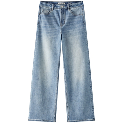 Marc O'Polo/MOP冬季新款气质显瘦宽松直筒牛仔裤女士时尚阔腿裤