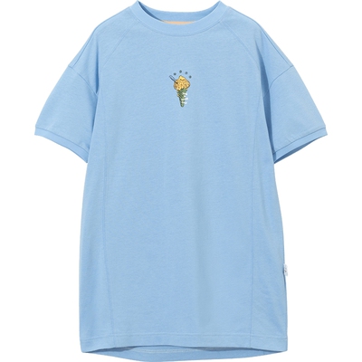 播broadcute夏新款女童罗纹领口套头门襟连衣裙KGQ2L374