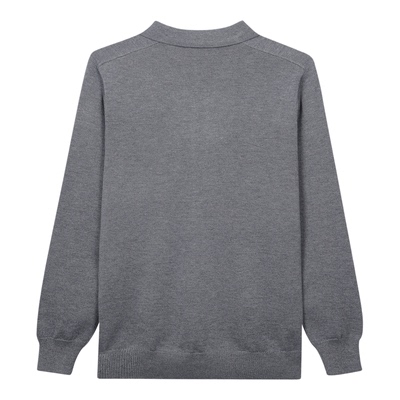 才子男装翻领羊毛针织衫男2025秋季新款修身保暖内搭休闲POLO毛衣