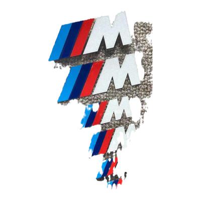 适用于宝马车卡钳耐高温反光刹车贴改装新E3/5系卡钳三色M标贴纸