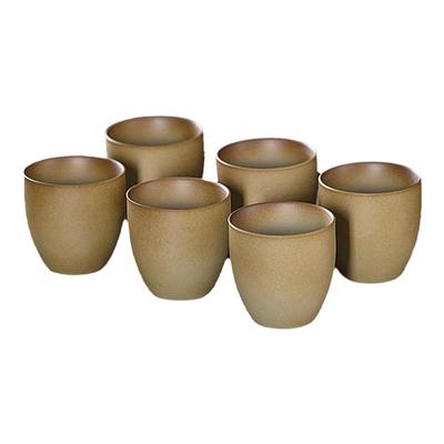 复古围炉煮茶杯子粗陶瓷主人杯大小容量功夫茶杯品茗个人杯6只装