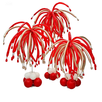 烟花气球立柱落地支架新年春节商场幼儿园学校活动场景装饰布置品