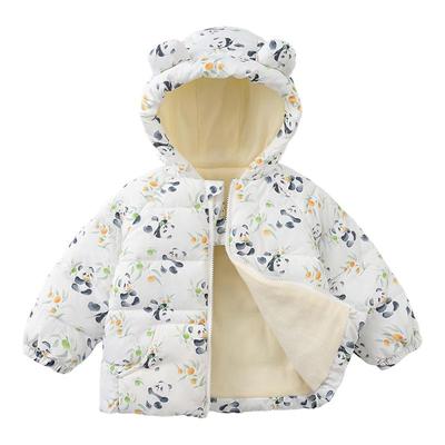 妙童岛男女宝宝加绒加厚印花棉服