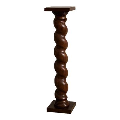 落地艺术做旧侘寂法式螺旋木底座