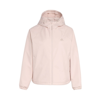 adidas阿迪达斯外套26春女梭织加绒运动休闲连帽软壳夹克 KS2761