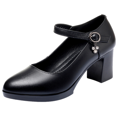 旗袍走秀高跟鞋不累脚中跟皮鞋