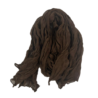 纯色复古文艺慵懒风围巾