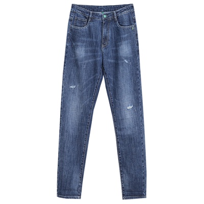 男生加长版夏季115cm破洞裤子