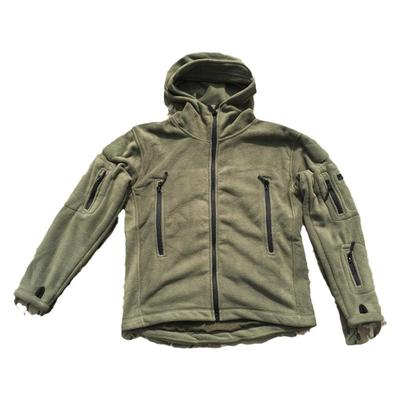 连帽款军绿色400克夹克外套面料