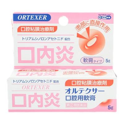 【日本直邮】福地制药口腔溃疡软膏Ortexer口内炎上火起泡止痛5g