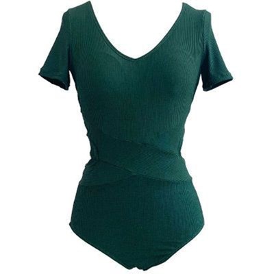 vanliga新款时尚u领连体泳衣泳装