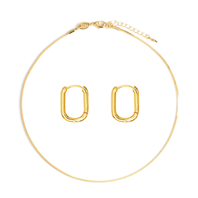 GLITTERSTELLAU耳环蛇骨链套装