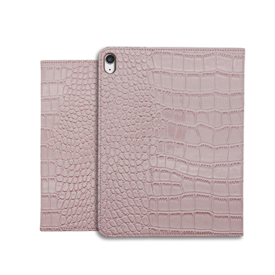 粉红泡泡鱷魚皮革简约全面屏