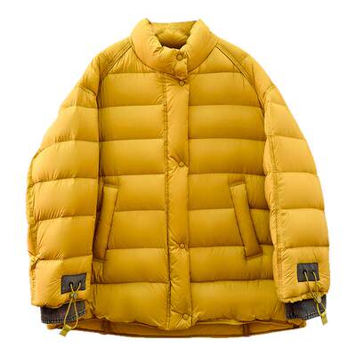 小耳出品牛仔拼接新国标羽绒服