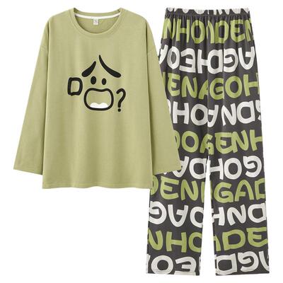 兰秀美新品情侣睡衣春秋幽默风趣